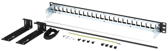 AX106902 Belden | Belden KeyConnect Series Cat5e, Cat6 24 Port Keystone Patch Panel Shielded 1U ...