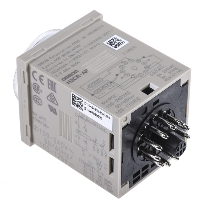 H3CR-AP AC100-240/DC100-125 Omron | Omron H3CR Series DIN Rail Mount ...