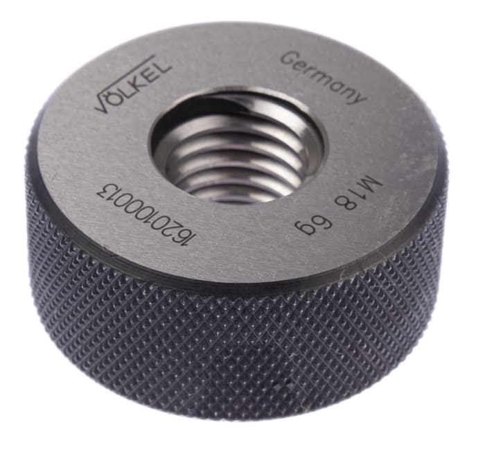 16201 Volkel | Volkel M18 x 2.5 Ring Ring Gauge, 2.5 mm Pitch Diameter ...