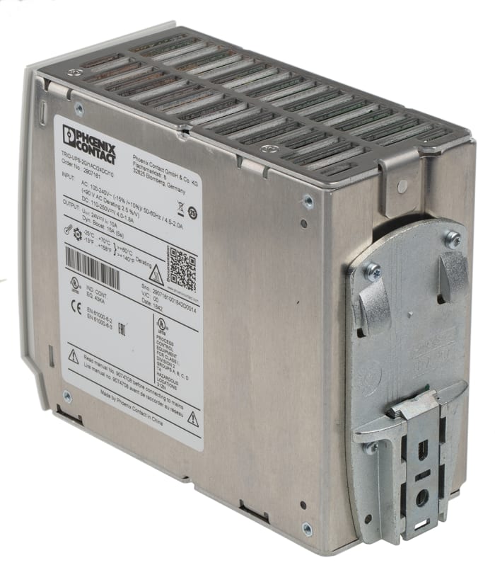 2907161 Phoenix Contact | Phoenix Contact 100 → 240V ac Input DIN Rail ...