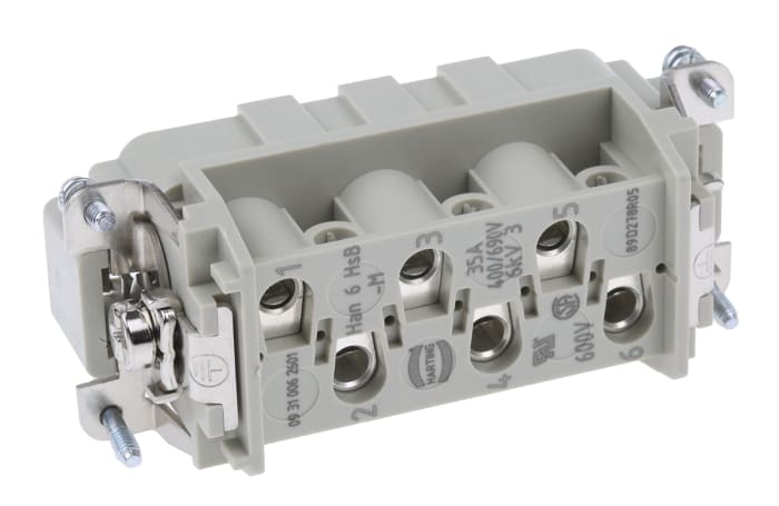 09310062601 HARTING | HARTING Heavy Duty Power Connector Insert, 35A ...