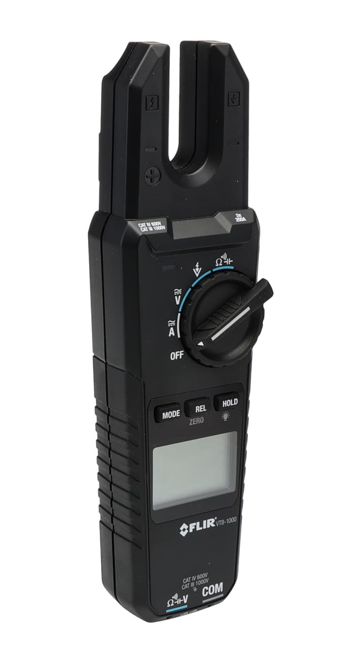 VT8-1000 FLIR | FLIR VT8 Clamp Meter, 200A dc, Max Current 200A ac CAT ...