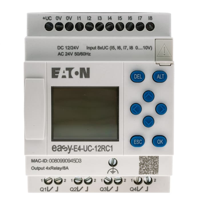 197211 EASY-E4-UC-12RC1 Eaton | Eaton EasyE4 Series Logic Module, 12 V ...