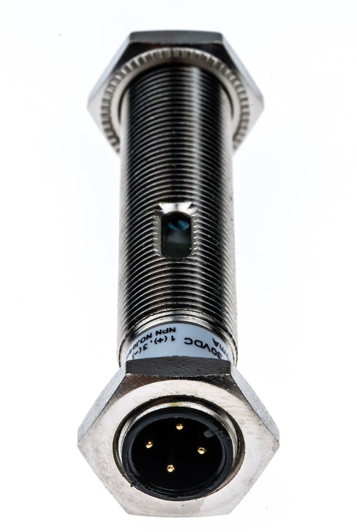 RS PRO | RS PRO Capacitive Threaded Barrel Proximity Sensor, M12, 4 mm Detection, NPN NO, 10 → ...