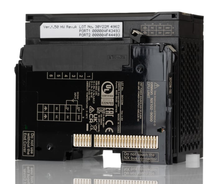 NX102-9000 Omron | Omron NX102 Series PLC CPU for Use with Machine Automation Controller NX1, 4 ...