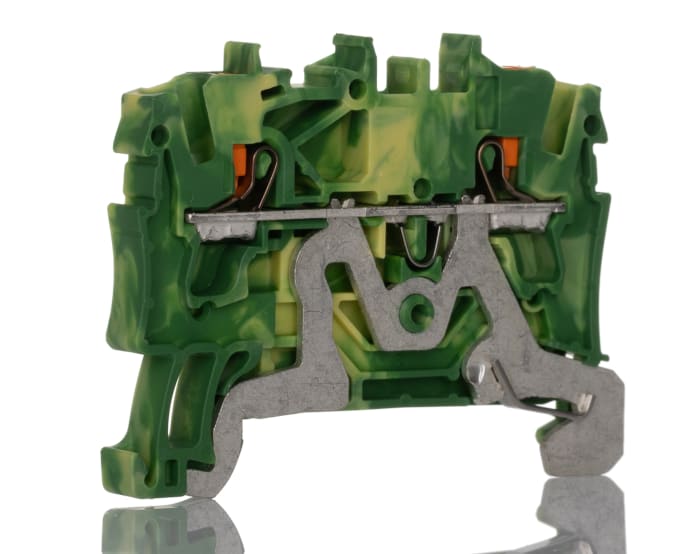 2202-1207 WAGO | WAGO 2202-1207 Earth Terminal Block Yellow, Green, 2.5 ...