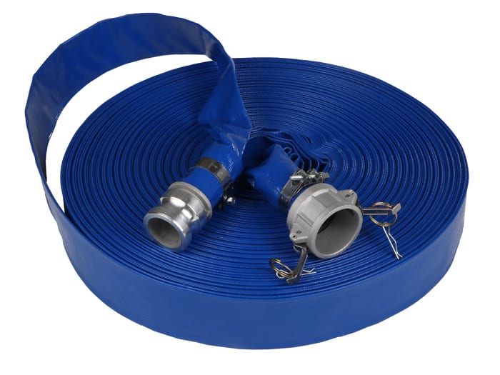 RS PRO | RS PRO Flat roll-up hose with couplings, 3 bar, 50m Long | 186 ...