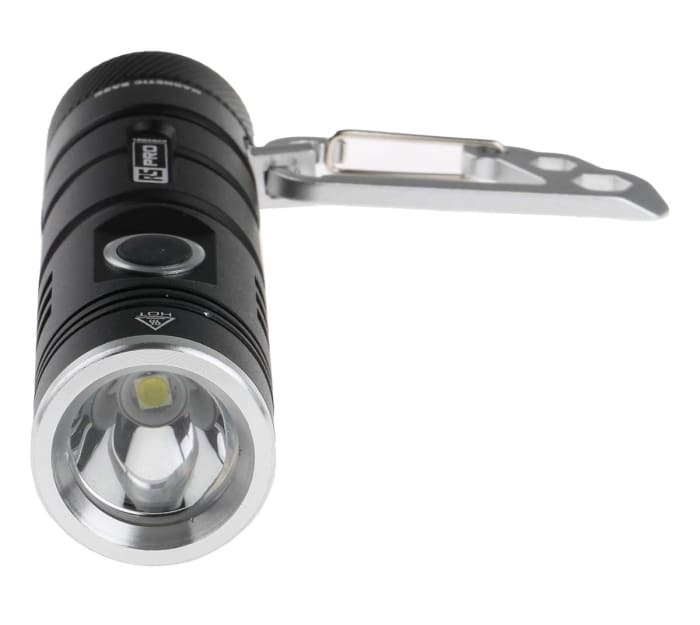 RS PRO | RS PRO LED Pocket Torch Black - Rechargeable 600 lm, 62.5 mm ...