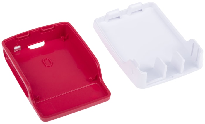 RPI4 Case Red/White Raspberry Pi | Caja oficial Raspberry Pi de Plástico Rojo, Blanco para ...