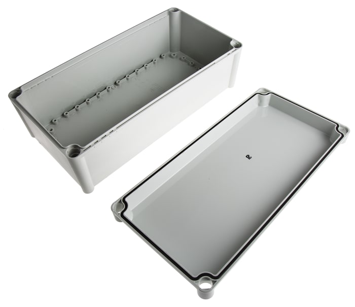 PC 3819 13 G ENCLOSURE Fibox | Fibox SOLID PC Series Grey Polycarbonate ...