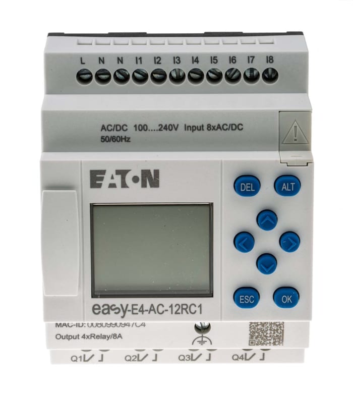 197215 EASY-E4-AC-12RC1 Eaton | Eaton EasyE4 Series Control Relay, 100 ...