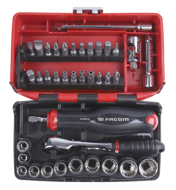 RL.NANO-U2 Facom | Facom 38-Piece Imperial 1/4 in Standard Socket/Bit ...