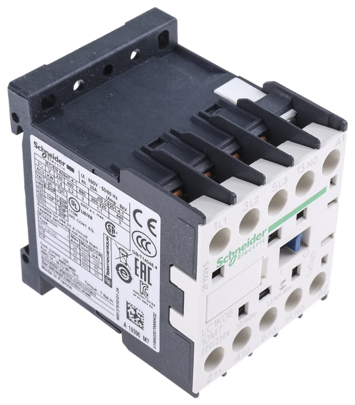 LC1K0610M7 Schneider Electric | Schneider Electric 3 Pole Contactor - 6 ...