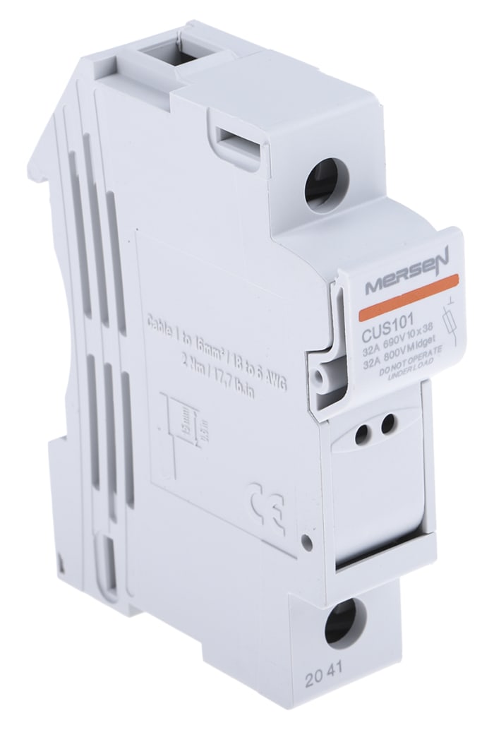 G1062721 / CUS101 Mersen | Mersen 32A Rail Mount Fuse Holder for 10 x ...