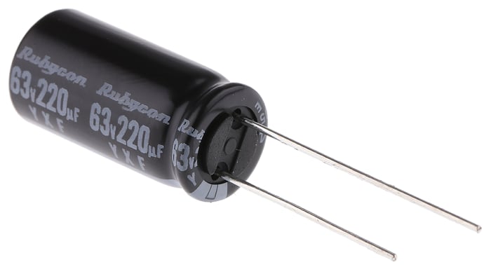 63YXF220M10X20 Rubycon | Rubycon 220μF Aluminium Electrolytic Capacitor ...