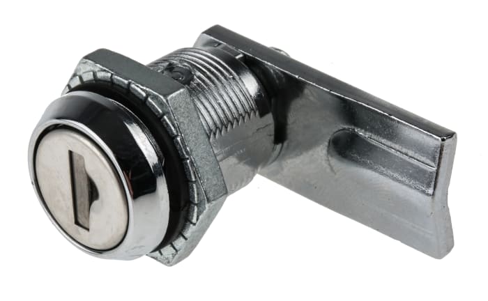 RS PRO | RS PRO Chrome Die Cast Cabinet Lock, 20mm Panel-to-Tongue, 19. ...