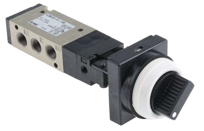 VZM550-01-34B SMC | SMC Twist Selector 5/2 Pneumatic Manual Control Valve VZM500 Series, Rc 1/8 ...