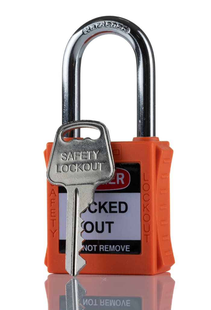 RS PRO | RS PRO Orange 1-Lock Nylon, Steel Safety Lockout, 6.35mm ...
