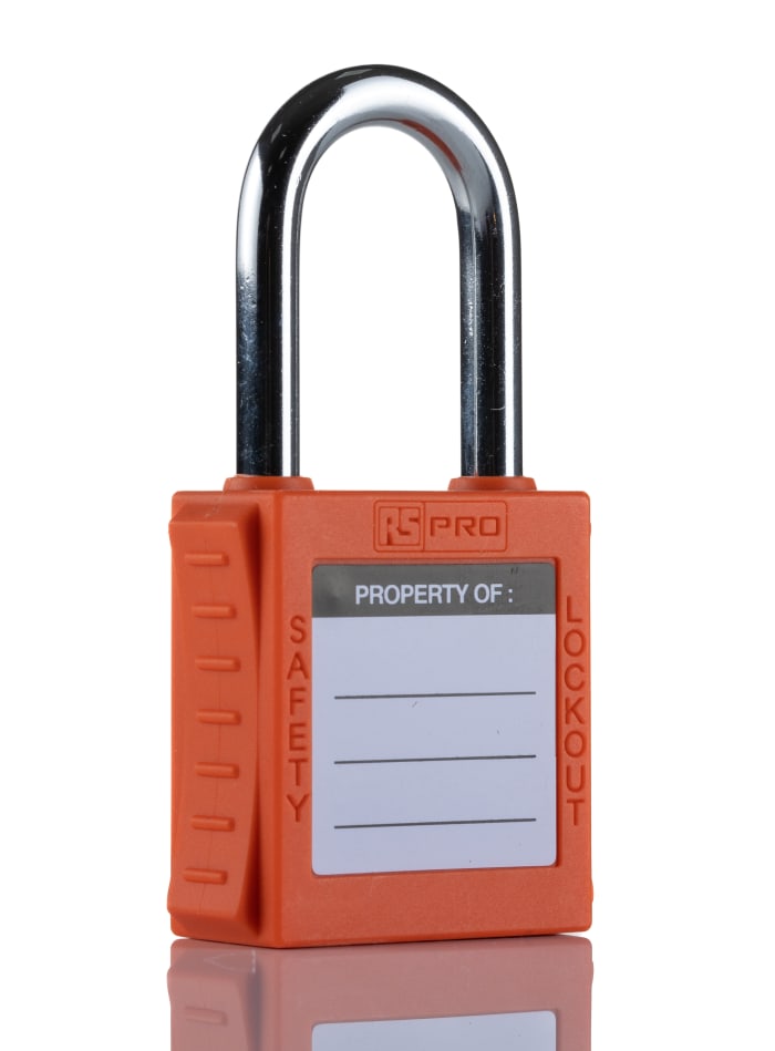 RS PRO | RS PRO Orange 1-Lock Nylon, Steel Safety Lockout, 6.35mm ...