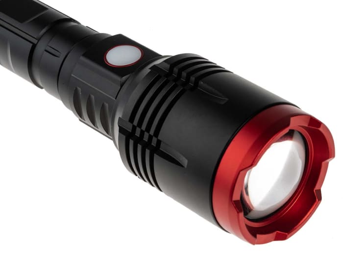 RS PRO | RS PRO LED Torch Black, Red - Rechargeable 3200 lm, 242 mm ...
