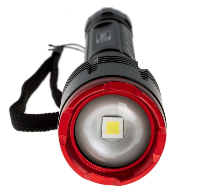 RS PRO | RS PRO LED Torch Black, Red - Rechargeable 3200 lm, 242 mm ...