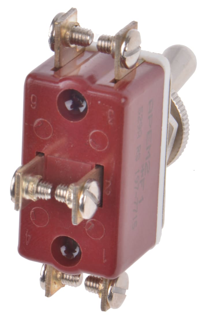 529 APEM | APEM Toggle Switch, Panel Mount, On-On, DPST, Screw Terminal ...
