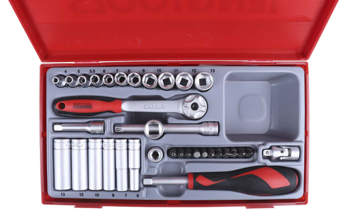 TT1435 Teng Tools | Teng Tools 35-Piece Metric 1/4 in Deep Socket ...