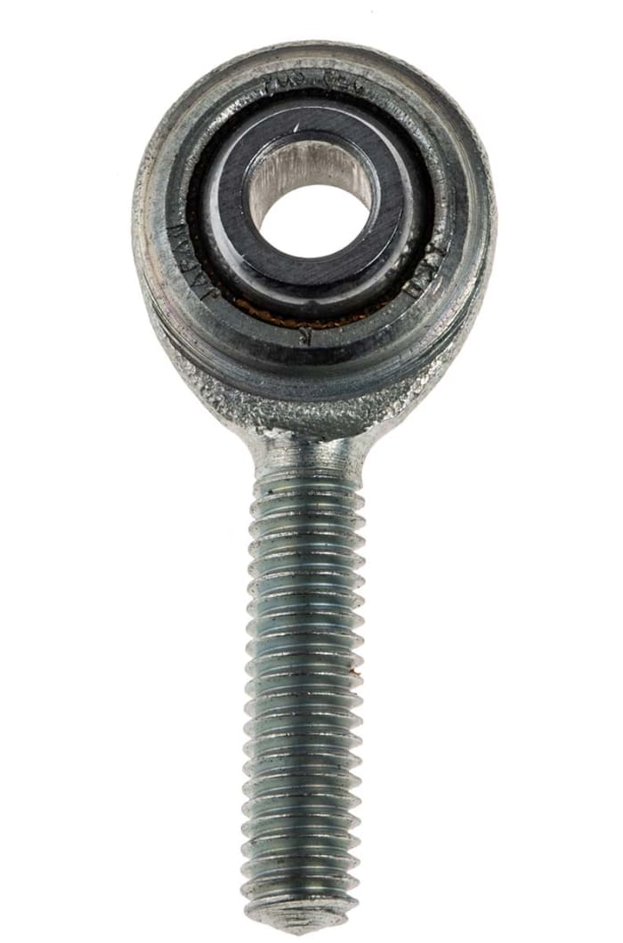 RS PRO | RS PRO M6 x 1 Male Steel Rod End, 6mm Bore, 45mm Long, Metric ...