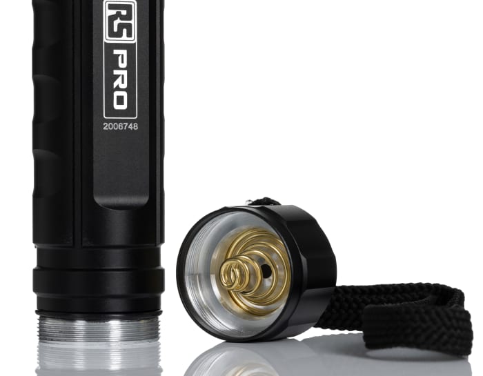 RS PRO | RS PRO LED Torch Black, Red - Rechargeable 6000 lm, 266 mm ...