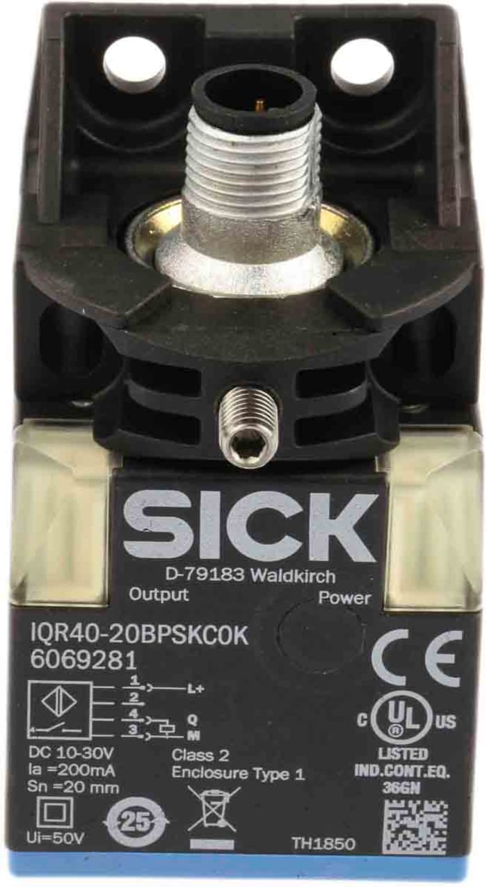 IQR40-20BPSKC0K SICK | SICK Inductive Block Proximity Sensor, M12, 20 ...