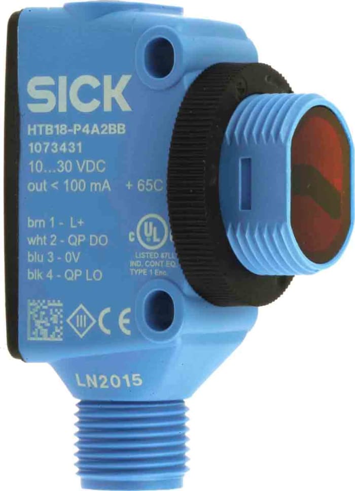 HTB18-P4A2BB SICK | SICK Background Suppression Photoelectric Sensor, 300 mm Detection Range ...