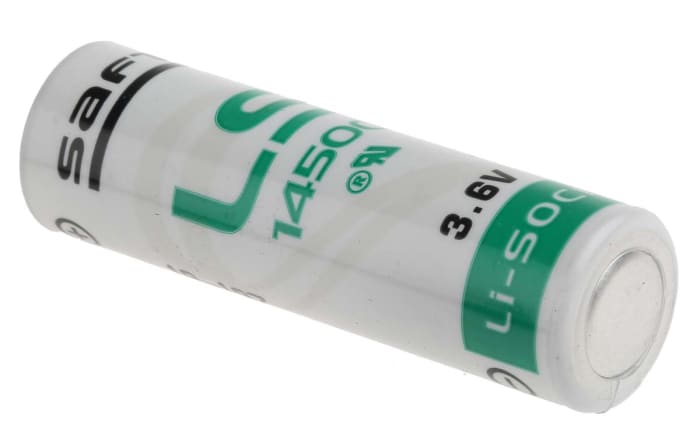 LS14500 Saft Saft Lithium Thionyl Chloride AA Battery 3.6V 201 9438 RS Components