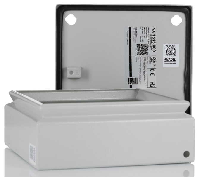 1516000 Rittal | Rittal KX Series Steel Wall Box, IP66, 200 mm x 200 mm ...