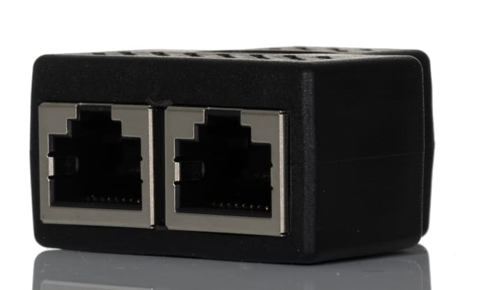 RS PRO | RS PRO 2-Port RJ45 Female Splitter Adapter, Shielded | 206 ...