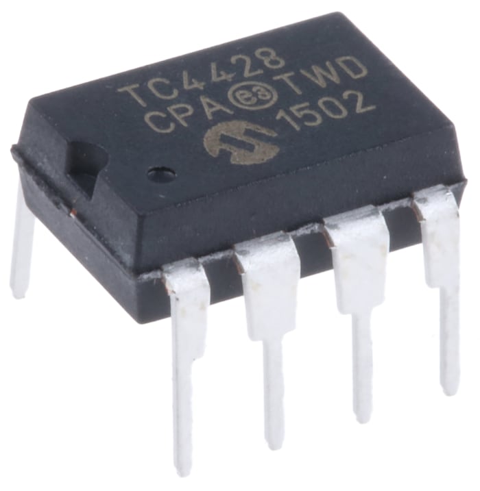 TC4428CPA Microchip | Microchip MOSFET Gate Driver 2, 1.5 A 8-Pin 22 V ...