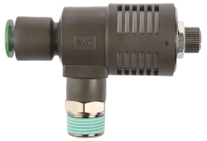 ASV510F-03-10S SMC | SMC Adjustable Exhaust Valve, R 3/8 Male x 1 MPa, Threaded, Tube, 10mm ...