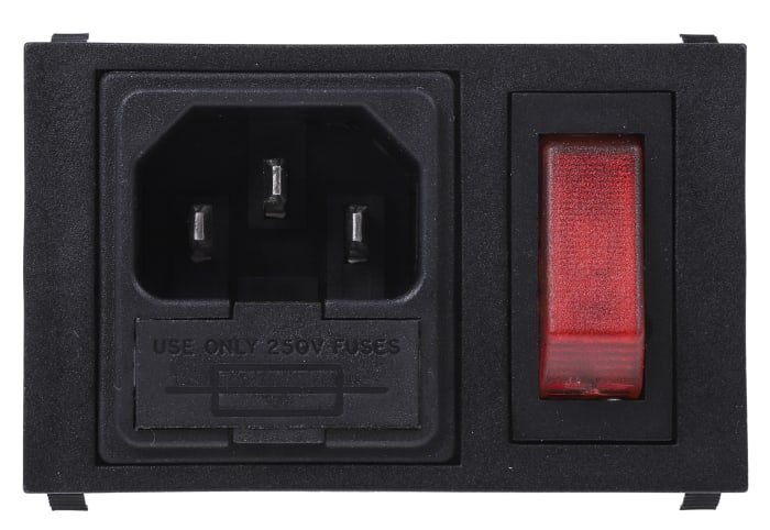 BZH01/Z0000/02 Bulgin | Bulgin C14 Snap-In IEC Connector Male, 10A, 250 ...