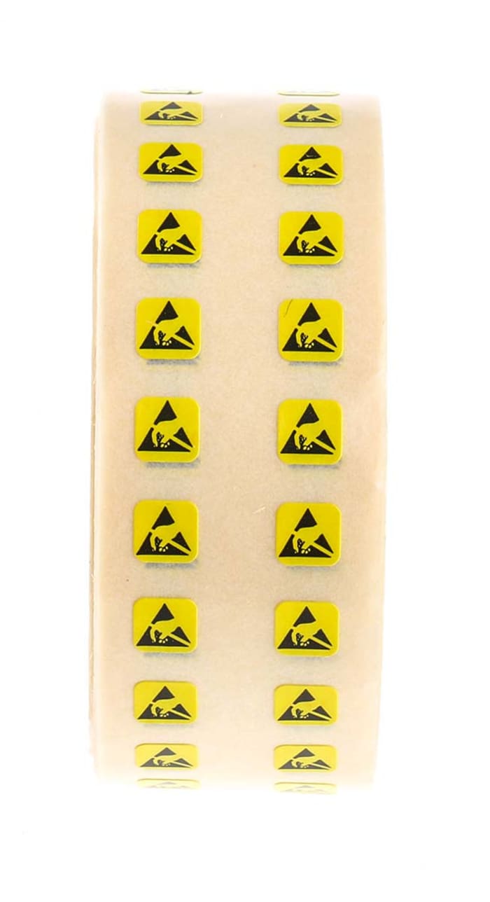 RS PRO | RS PRO Yellow Paper ESD Label 5 mm x 5mm | 211-1247 | RS