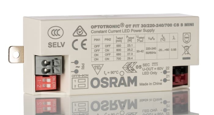 OT-FIT-30/220-240/700-CS-S-MINI Osram | Osram LED Driver, 42V Output ...