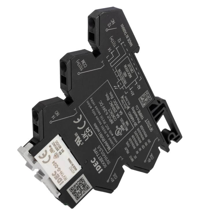 RV8H-S-D24 Idec | Idec RV8 Series Interface Relay, DIN Rail Mount, 24V ...