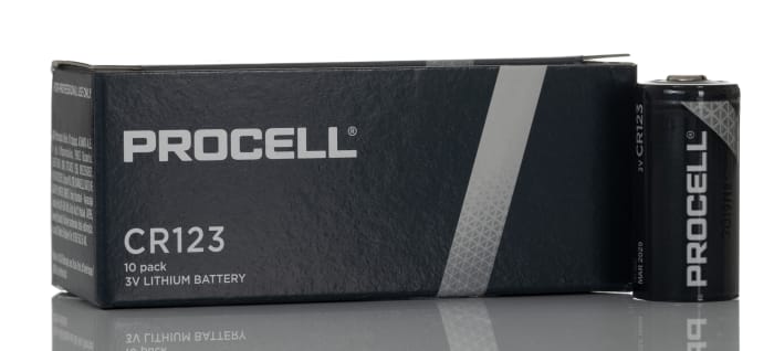 PC123 B10 RS Duracell Procell | Pila de Litio, Constant, 3.2V, 1.550Ah | 212-4959 | RS Components