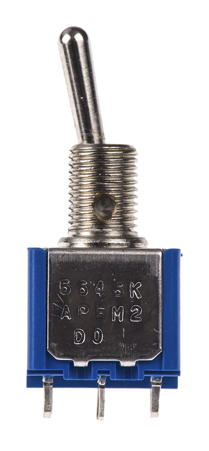 5646AK APEM | APEM Toggle Switch, Panel Mount, On-On, DPST, Solder ...