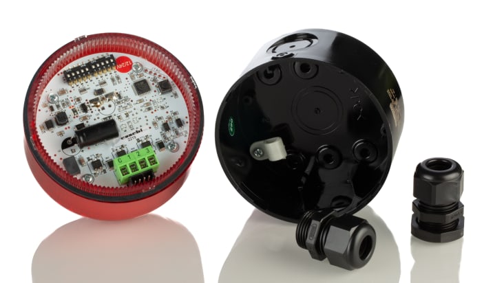 RS PRO | RS PRO Red Sounder Beacon, 12 → 24 V, IP65, Base Mount, 105dB ...