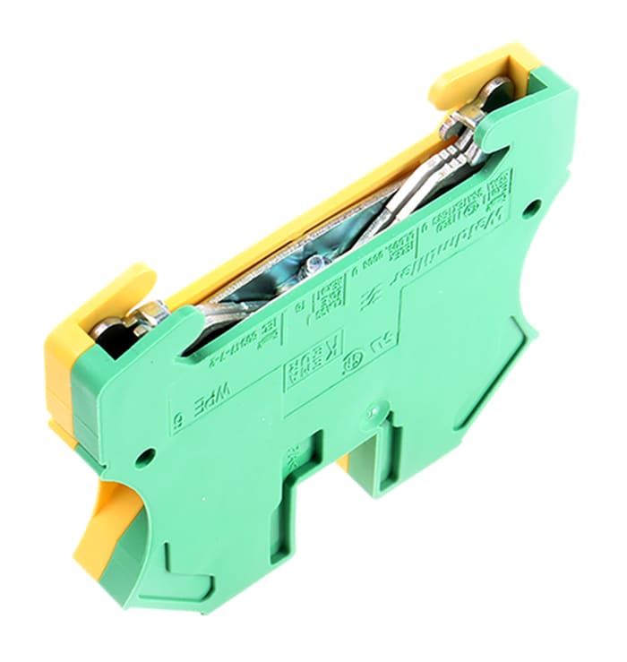 WPE 6 -1010200000 Weidmuller | Weidmuller WPE Series Green/Yellow DIN ...
