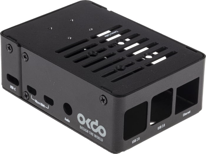 200103 Okdo | Caja OKDO Raspberry Pi 4 Case Okdo de Acero Negro para ...