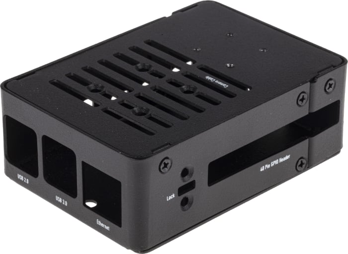 200103 Okdo | Caja OKDO Raspberry Pi 4 Case Okdo de Acero Negro para ...