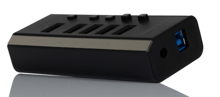 RS PRO | RS PRO 5 Port USB 3.0 USB A Hub, Mains Plug Powered, 115 x 47 ...