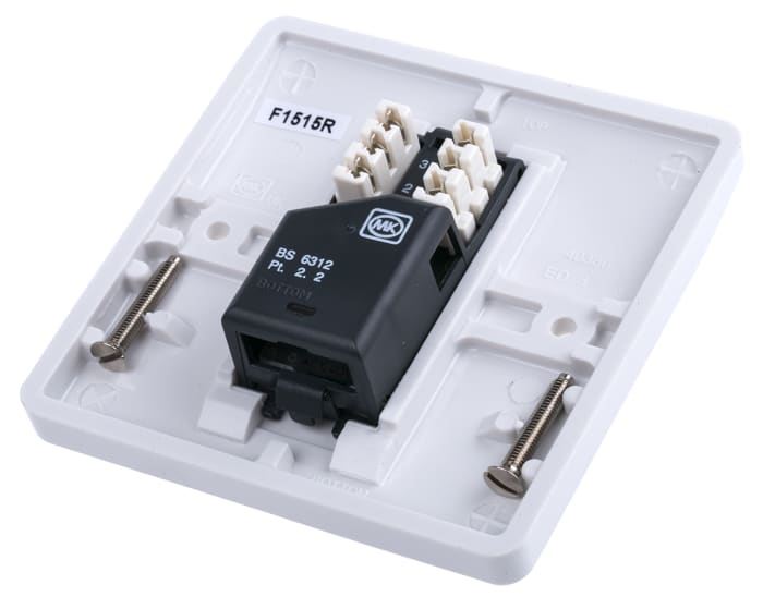 K427 WHI MK Electric | MK Electric Telephone Socket 1-way | 222-7796 | RS