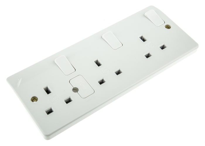 K2737 WHI MK Electric | MK Electric MK white 3 Gang Plug Socket, 2 ... K2737 WHI MK Electric | MK Electric MK white 3 Gang Plug Socket, 2 ...