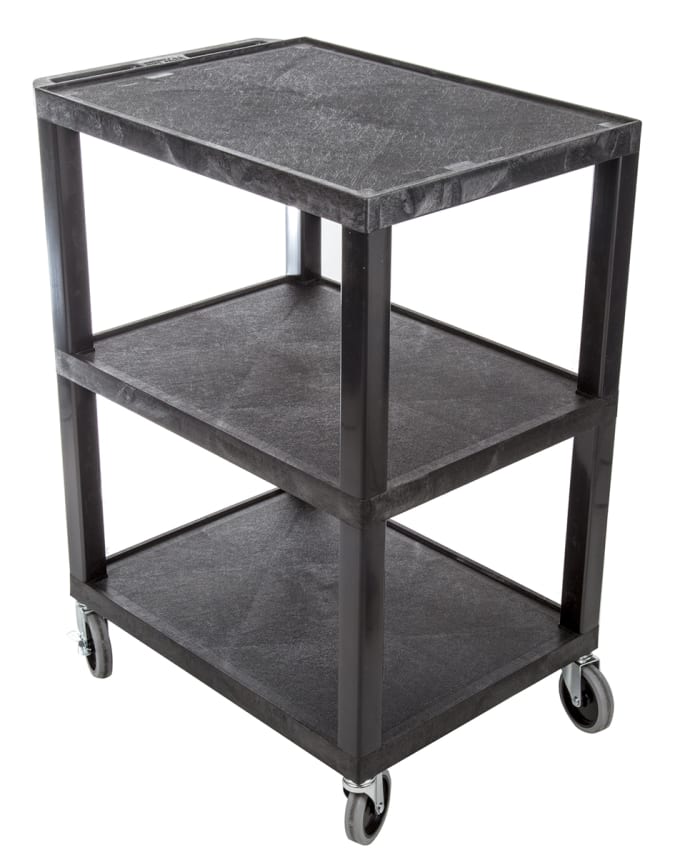 RS PRO | RS PRO 3 Shelf PE Trolley, 610 x 460mm, 150kg Load | 225-5971 | RS
